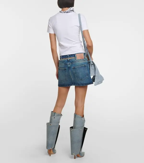 Y/project Y Belt Denim Miniskirt