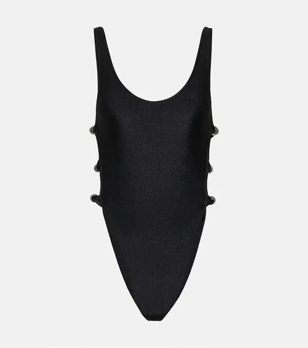 ADRIANA DEGREAS Deco Cutout Swimsuit - Black