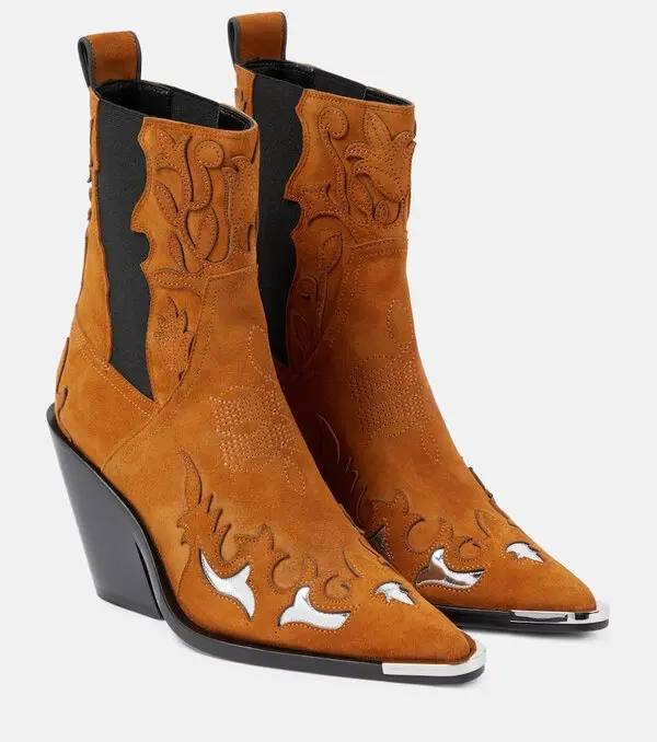 Rabanne Suede Ankle Boots