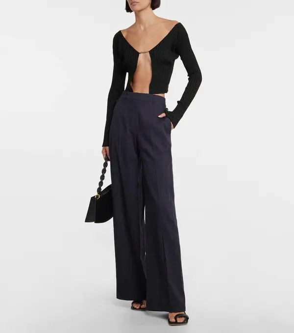 Jacquemus La Maille Pralu Longue Cardigan - Black