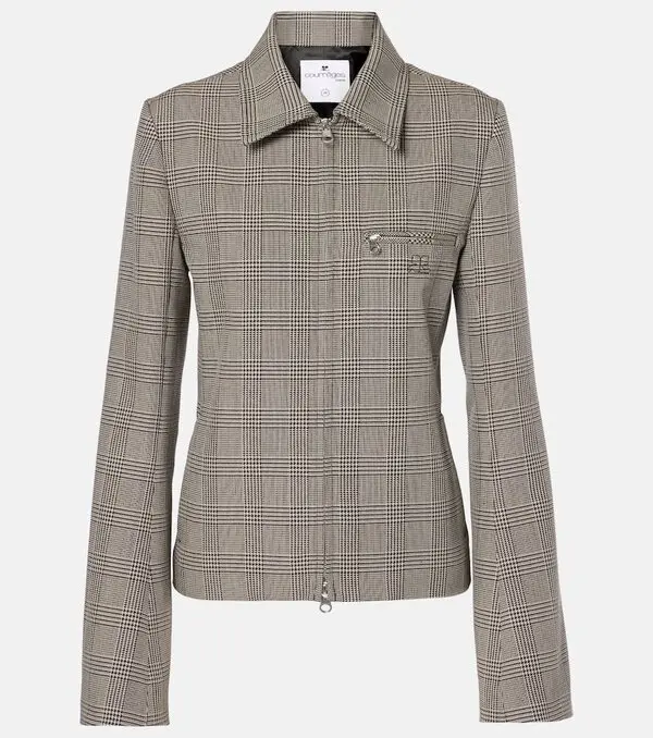 COURREGES Courrèges Prince Of Wales Check Wool-blend Jacket