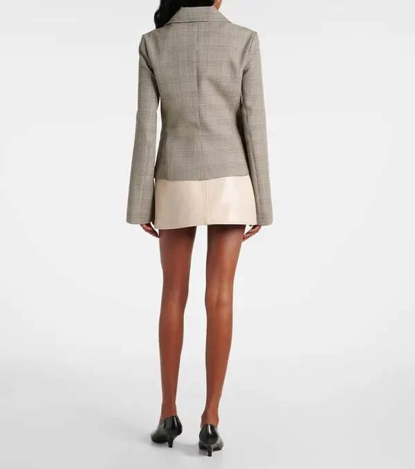 COURREGES Courrèges Prince Of Wales Check Wool-blend Jacket