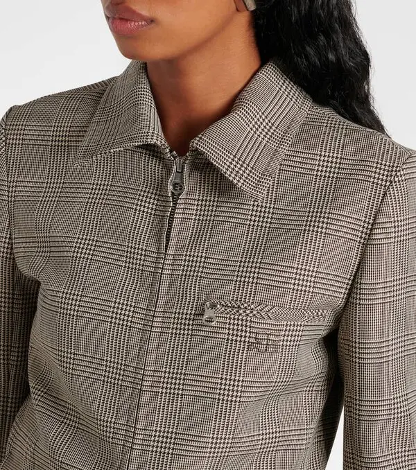 COURREGES Courrèges Prince Of Wales Check Wool-blend Jacket
