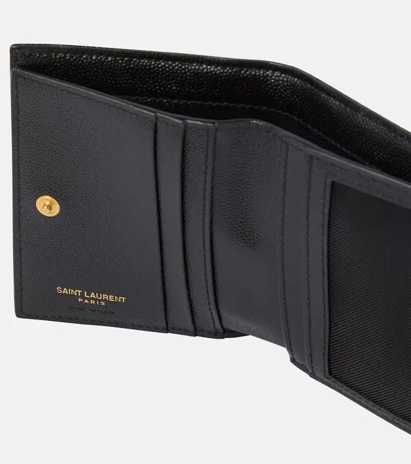 Saint Laurent Monogram Zipped Leather Wallet