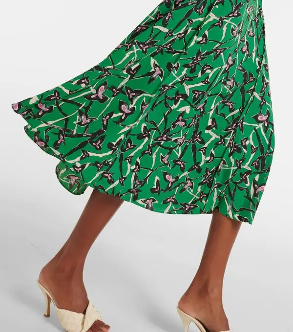 Diane Von Furstenberg Stephen Printed Jersey Midi Dress