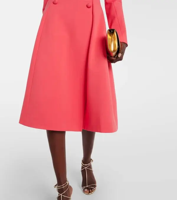 Dorothee Schumacher Off-shoulder Midi Dress In Coral