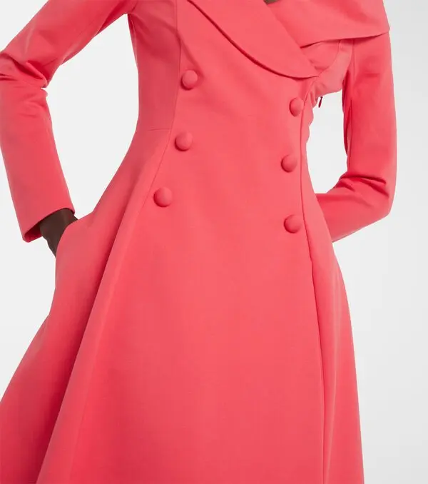 Dorothee Schumacher Off-shoulder Midi Dress In Coral