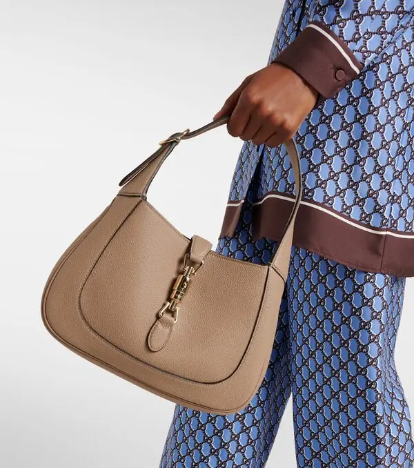 Gucci Jackie 1961 Small Leather Shoulder Bag - Beige
