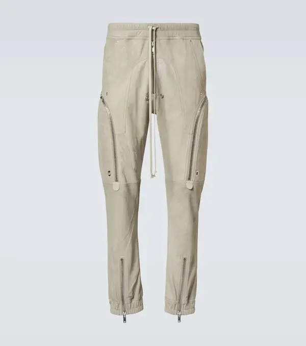 Rick Owens Leather Cargo Pants - White