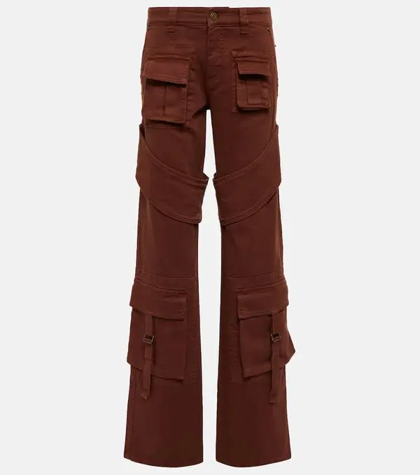 Blumarine Canvas Cargo Pants - Red