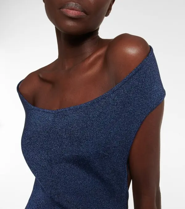 Alaïa Off-shoulder Wool-blend Lurex Gown