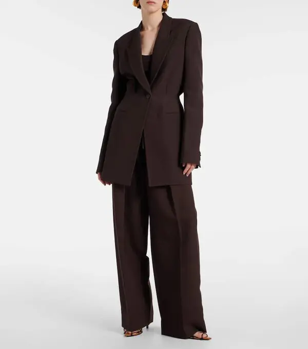 Khaite Marine Wide-leg Trousers - Brown
