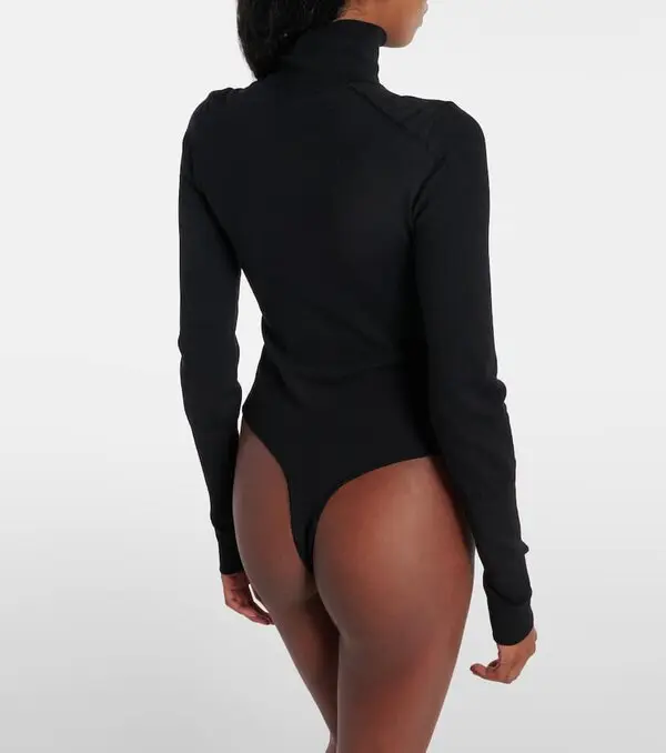 Khaite Thea Wool-blend Turtleneck Bodysuit