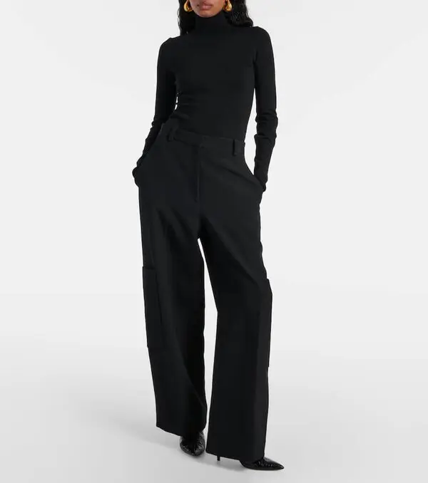 Khaite Thea Wool-blend Turtleneck Bodysuit