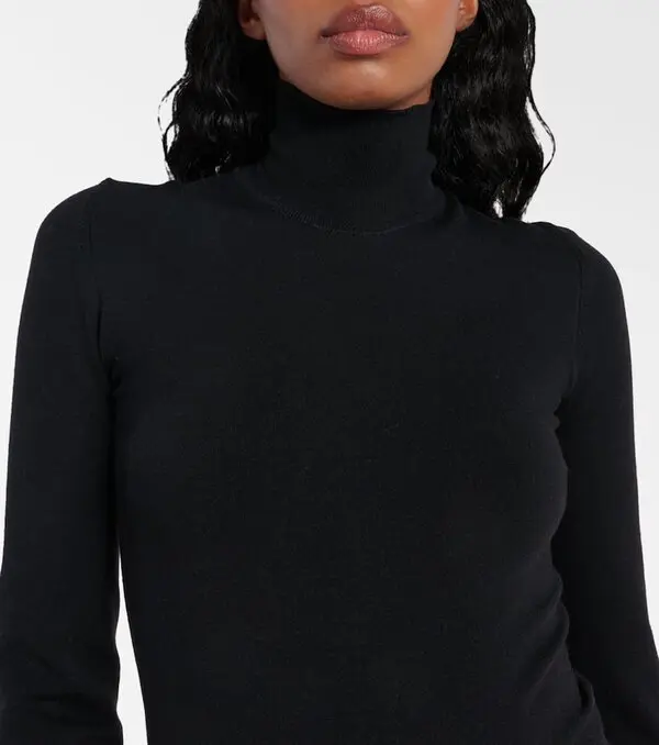 Khaite Thea Wool-blend Turtleneck Bodysuit