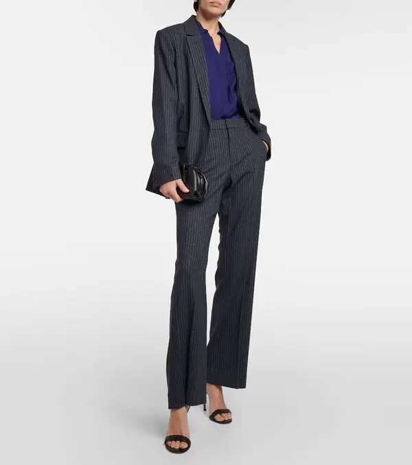 Vince Pinstripe Flannel Straight Pants