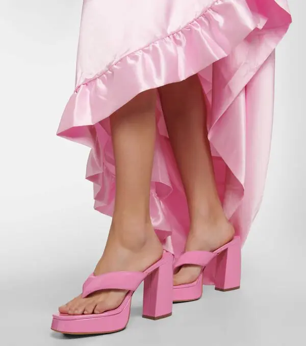 GIA BORGHINI Patent Leather Platform Sandals