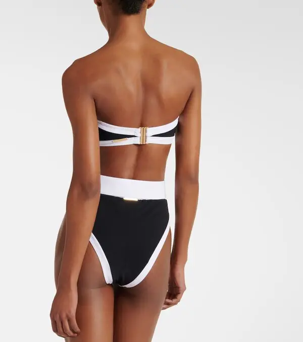 ALEXANDRA MIRO Whitney Bandeau Bikini Top - Black