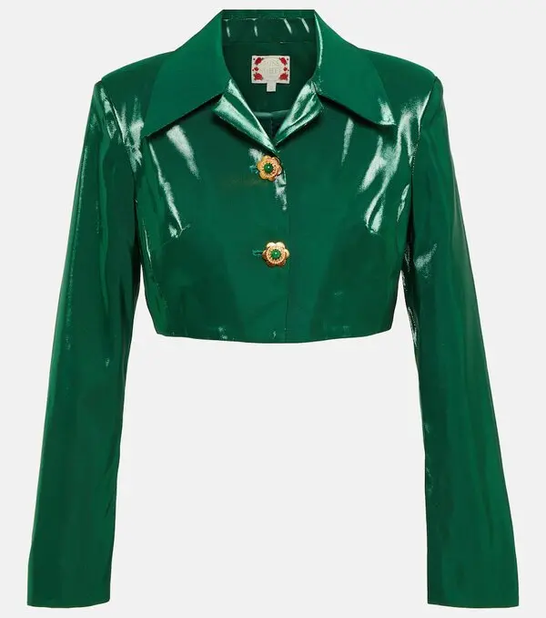 MISS SOHEE Cropped Silk Jacket