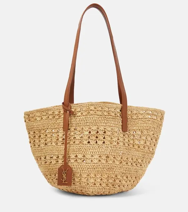 Saint Laurent Panier Small Raffia Basket Bag