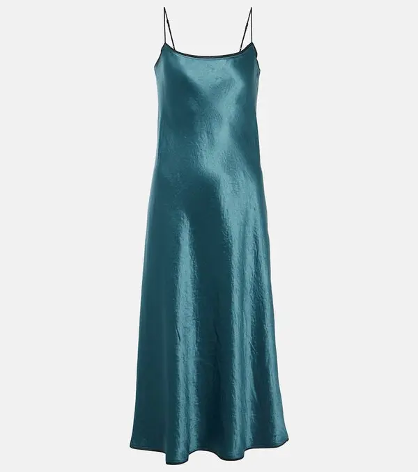Vince Satin Slip Dress - Blue