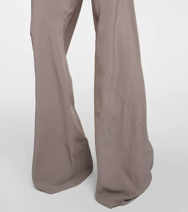 Rick Owens Crepe Wide-leg Pants - Beige