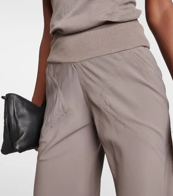 Rick Owens Crepe Wide-leg Pants - Beige