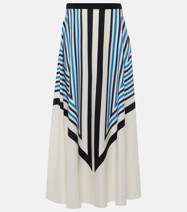 JOSEPH Cretto Silk And Cotton Maxi Skirt - White