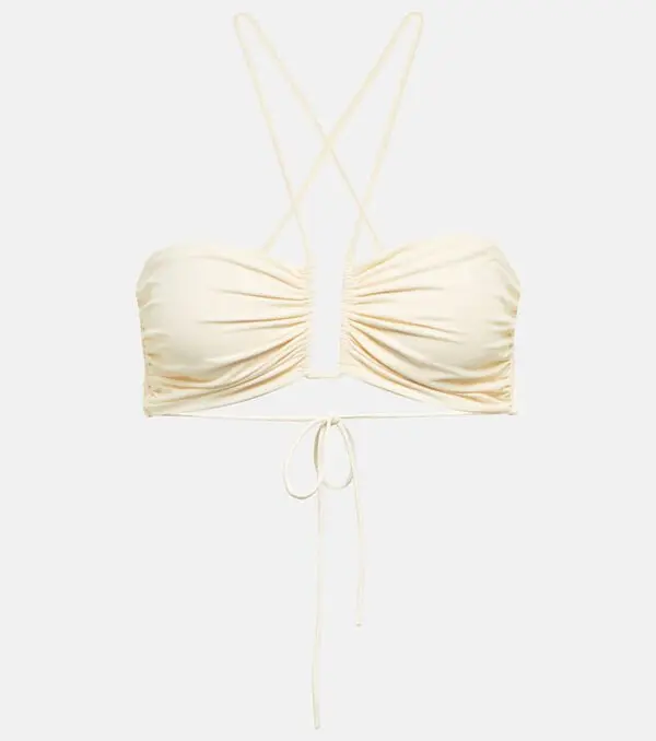 Magda Butrym Halterneck Bikini Top - White