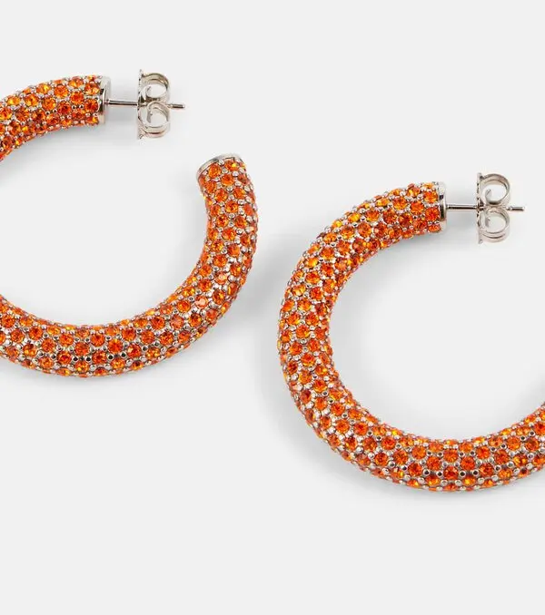 Amina Muaddi Cameron Medium Hoop Earrings - Orange