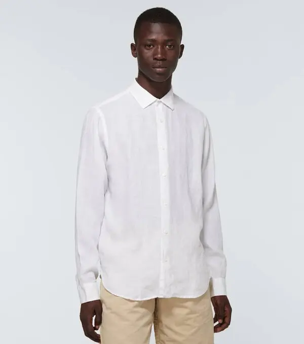 Orlebar Brown Giles Linen Long-sleeved Shirt - White