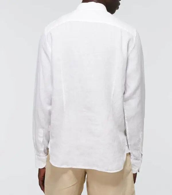 Orlebar Brown Giles Linen Long-sleeved Shirt - White