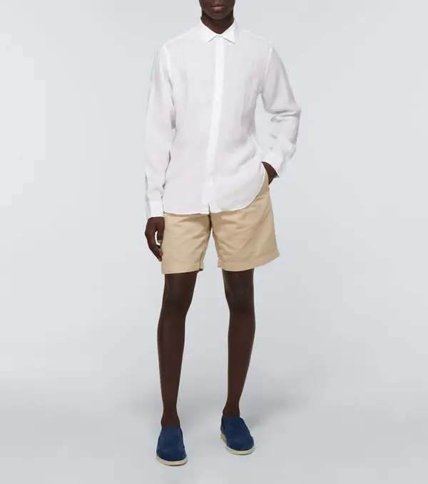 Orlebar Brown Giles Linen Long-sleeved Shirt - White