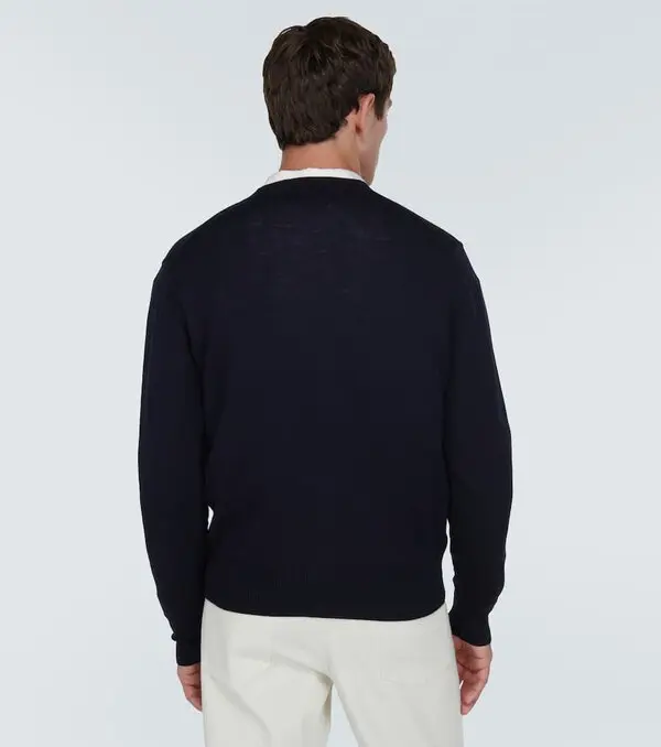AMI Paris De Cœur Wool Cardigan