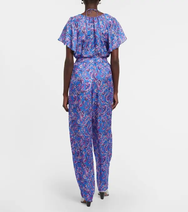 Isabel Marant Piera Printed Silk-blend Pants