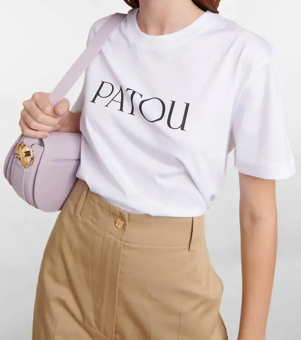 PATOU Logo Cotton Jersey T-shirt - White