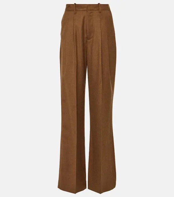Ag X Emrata Joan Wide-leg Wool Pants