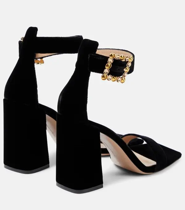 GIANVITO ROSSI Wondy Velvet Sandals