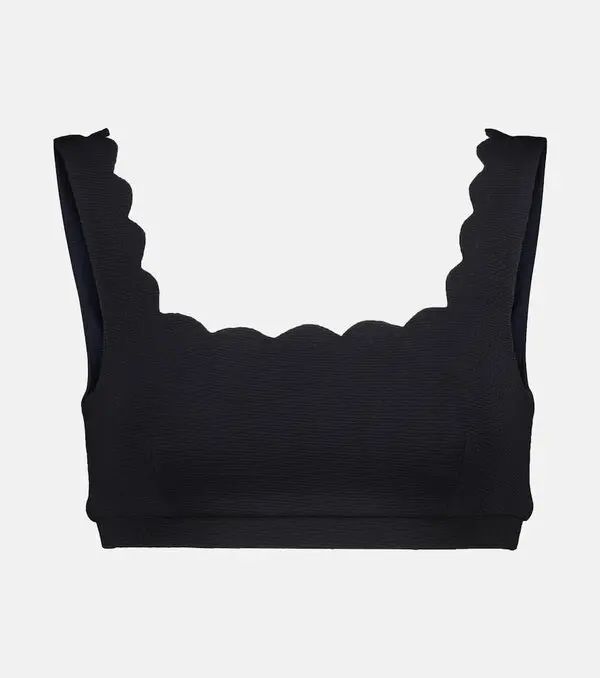 Marysia Palm Springs Scalloped Bikini Top - Black