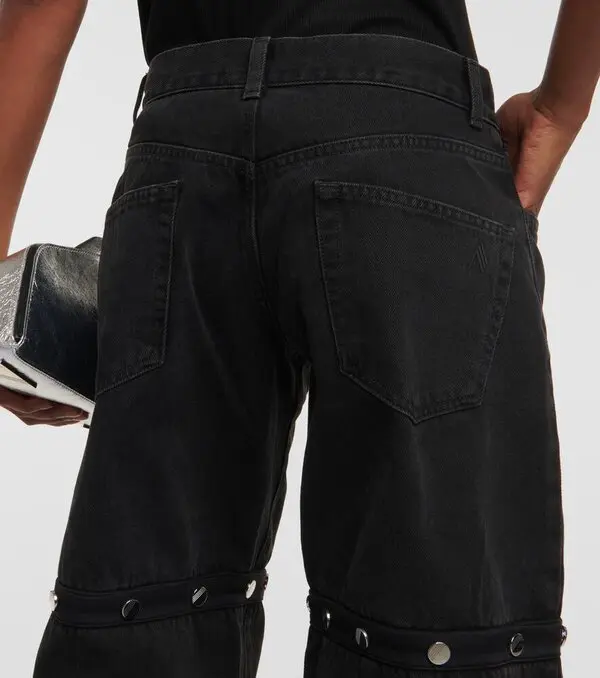 Attico Studded Straight Leg Jeans