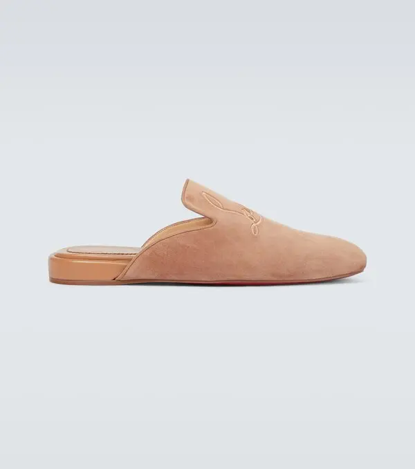 CHRISTIAN LOUBOUTIN Coolito Flat Mules - Brown