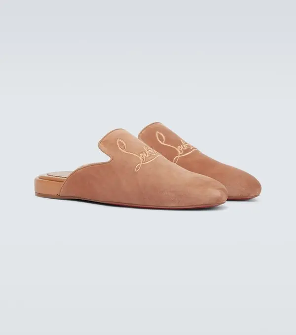 CHRISTIAN LOUBOUTIN Coolito Flat Mules - Brown