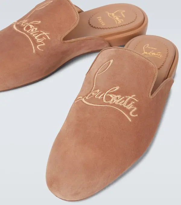 CHRISTIAN LOUBOUTIN Coolito Flat Mules - Brown