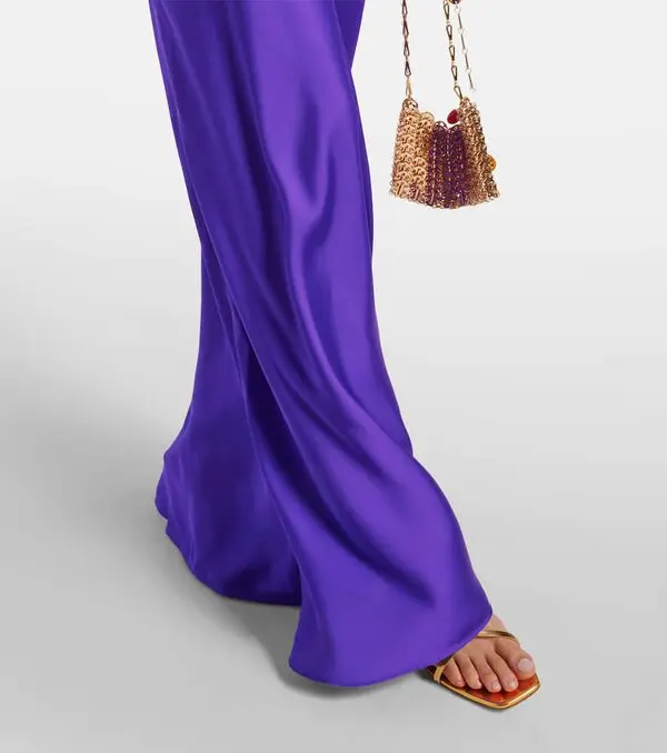 Rabanne Chain-detail Maxi Skirt - Purple