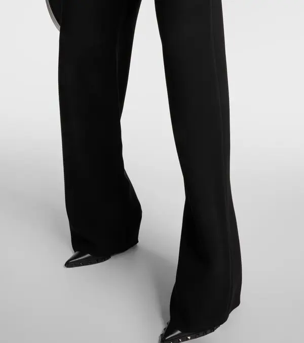 Valentino Garavani Mid-rise Wide-leg Silk Pants