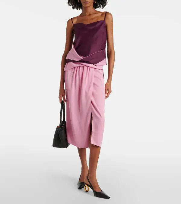 JW Anderson Draped Satin Tank Top