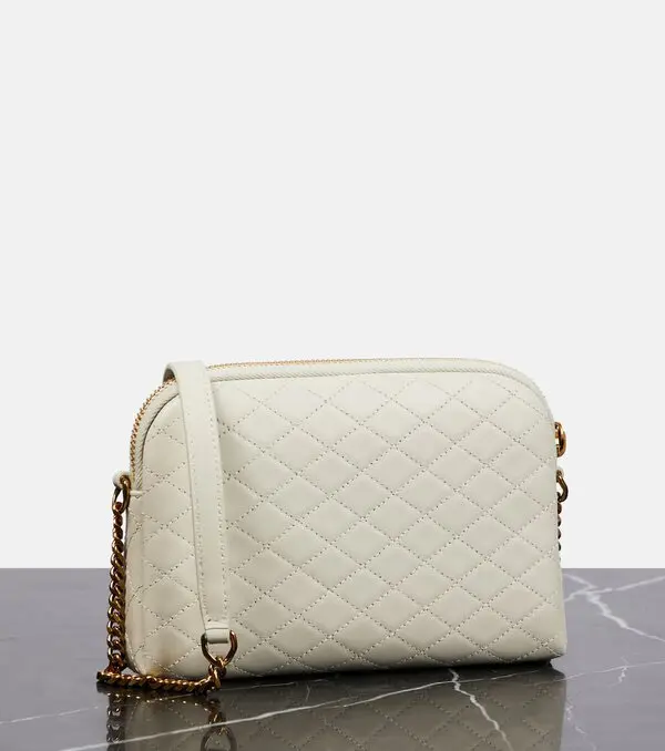 Saint Laurent Gaby Small Quilted Leather Shoulder Bag - White