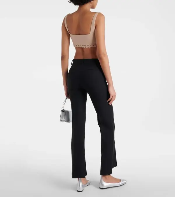 Valentino Garavani Scalloped Cotton-blend Bra Top