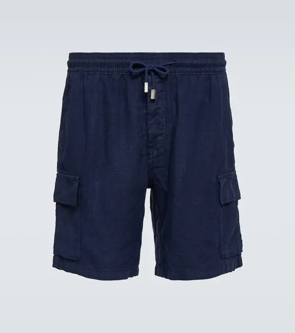 Vilebrequin Baie Bermuda Linen Shorts - Blue