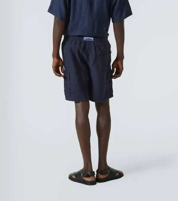 Vilebrequin Baie Bermuda Linen Shorts - Blue